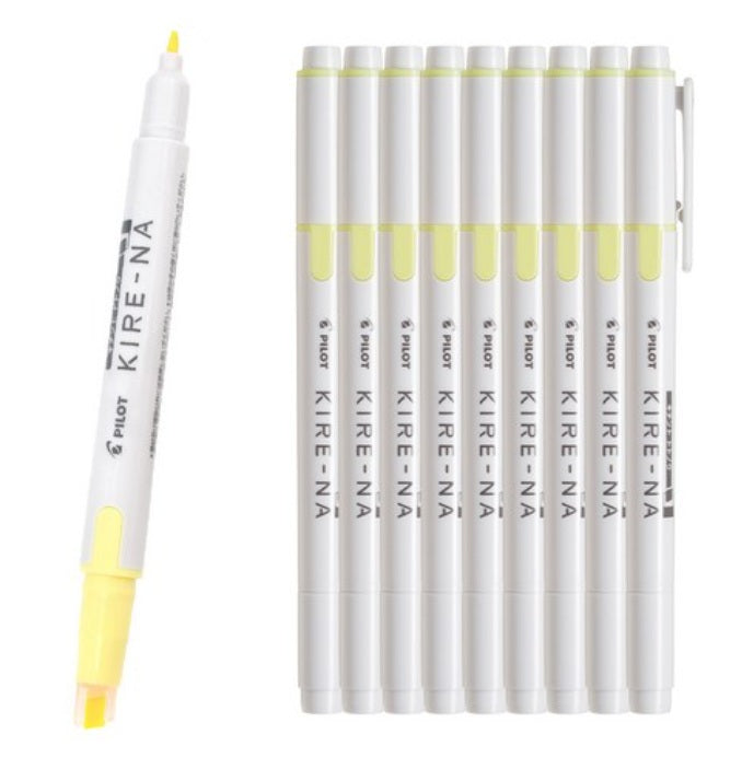 Pilot Kire-Na Highlighter Double end Side tip Basic Color 10pcs – amelqo